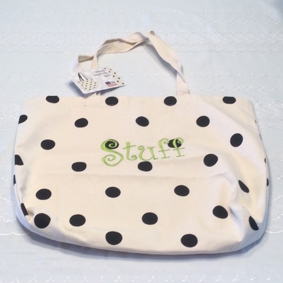 planet e | Bags | Cotton Canvas Tote Embroidered Stuff Made In Usa ...